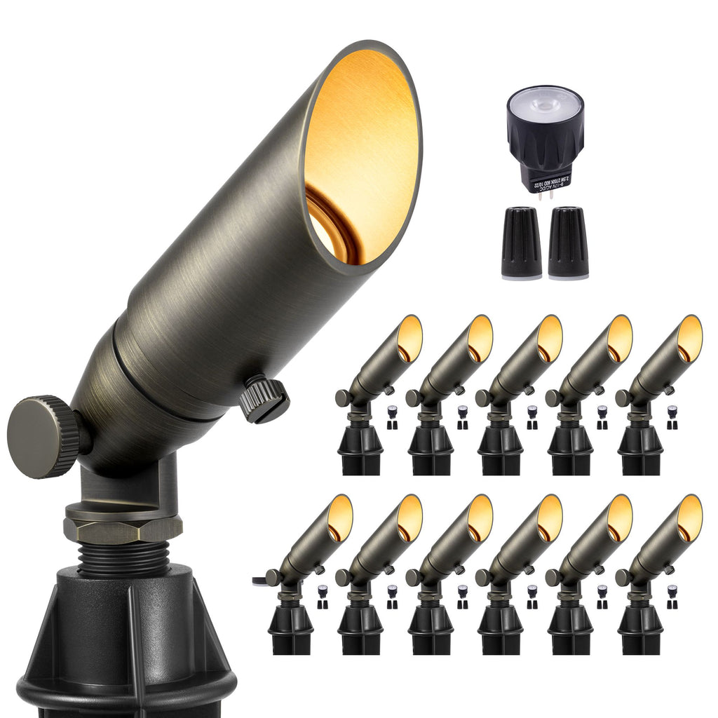 Low Voltage Brass Landscape Spotlight | Uplight - Gardenreet ...