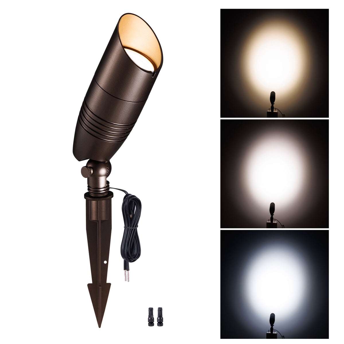 Outdoor 12V 3000K/4000K/5000K Adjustable Landscape Spotlight ...