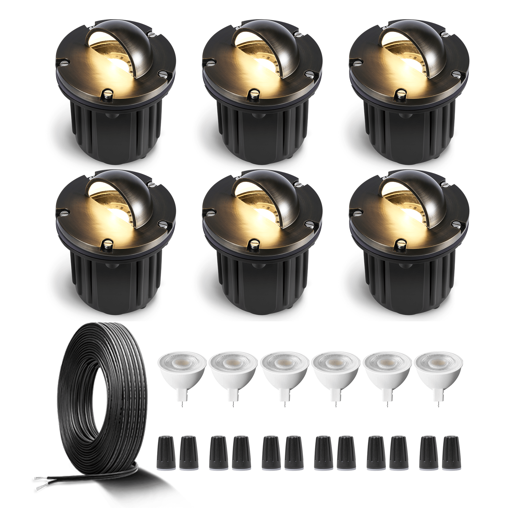 Outdoor Brass 12V Well Lights Kits – Gardenreet Lighting