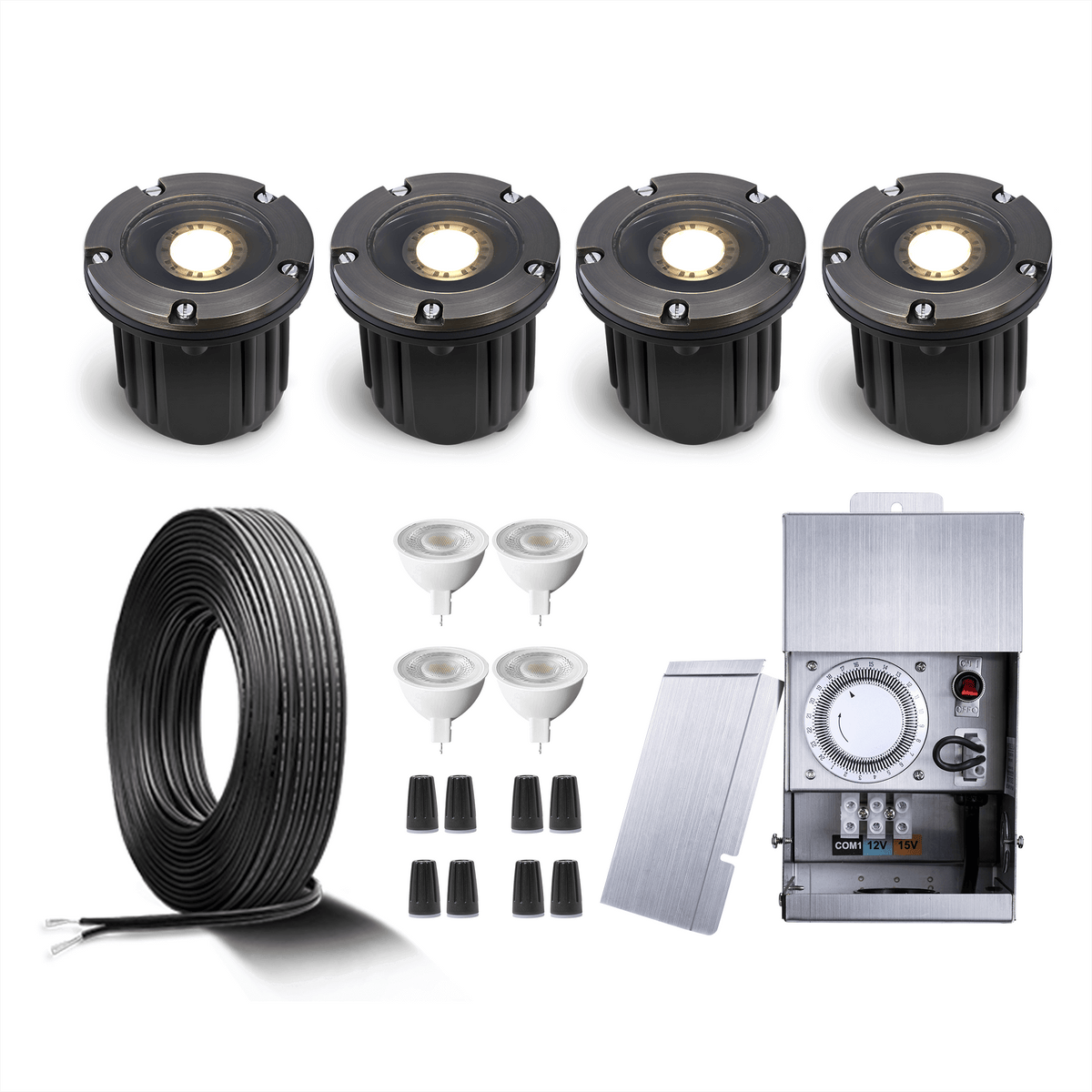 Outdoor Brass Low Voltage Well Lights Kits – Gardenreet Lighting