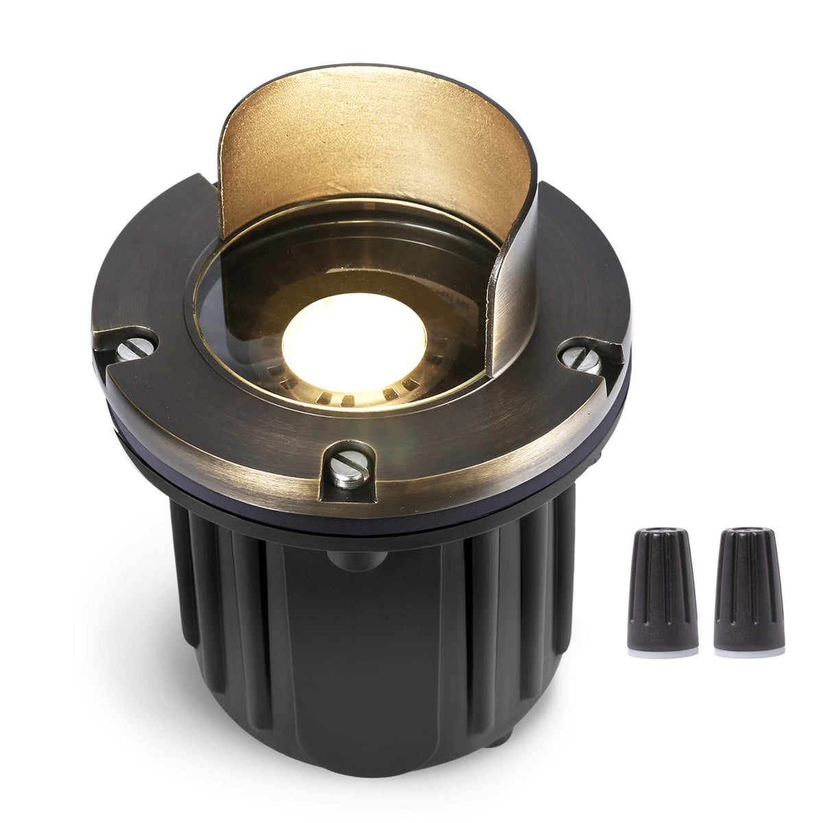 12V Low Voltage Brass In Ground Well Light Shielded Top - Gardenreet ...